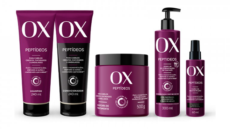 OX Cosméticos apresenta linha Peptídeos para cabelos crespos, cacheados e ondulados - Flora